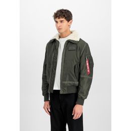 Bomberjacke Alpha Industries "B-15 III TT Two Tone", Herren, Gr. L, schwarz (schwarz olive), Obermaterial: 100% Nylon, Futter: 100% Polyester, &Auml;rmelfutter: 100% Nylon, F&uuml;llung: 100% Polyester, Jacken Bomberjacke