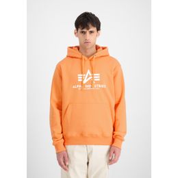 Hoodie Alpha Industries "Basic Hoodie BL", Damen, Gr. L, orange (tangerine), Obermaterial: 80% Baumwolle, 20% Polyester, regular fit, Sweatshirts Hoodie