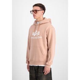 Hoodie Alpha Industries "Basic Hoodie BL", Damen, Gr. L, orange (dusty coral), Obermaterial: 80% Baumwolle, 20% Polyester, regular fit, Sweatshirts Hoodie