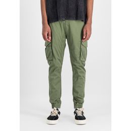 Cargohose Alpha Industries "Cotton Twill Jogger", Herren, Gr. XXL, Normalgr&ouml;&szlig;en, gr&uuml;n (vintage gr&uuml;n), Obermaterial: 98% Baumwolle, 2% Elastan; Futter: 100% Baumwolle, Hosen Cargohose