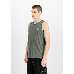 Muscleshirt Alpha Industries "Basic Tank SL", Herren, Gr. M, gr&uuml;n (schwarz olive), Obermaterial: 100% Baumwolle, Shirts