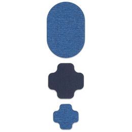 Prym Rub-on Patch STRETCHDESIGN, Farbe: Jeans, Inhalt: 3 St&uuml;ck