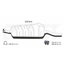 Ernst Mittelschalld&auml;mpfer 275040 f&uuml;r BMW