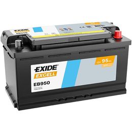 Exide Starterbatterie EXCELL 12 V, 95 Ah, 800 A EB950 12V 95Ah 800A f&uuml;r ALFA ROMEO VW PEUGEOT SEAT MAYBACH TOYOTA IVECO MERCEDES-BENZ SAAB LANCIA JAGU