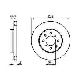 Bosch Bremsscheibe 0 986 479 B23 vorne rechts links bel&uuml;ftet 262mm f&uuml;r MG ROVER HONDA 45251-SK7-J00 GBD90840 SDB100600