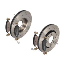 Brembo Bremsensatz-Vorderachse XTRA LINE / STANDARD SK8K0F3JK4 Bremsensatz, Scheibenbremse vorne rechts links Gelocht/innenbel. 266mm f&uuml;r CITRO&Euml;N (DF-