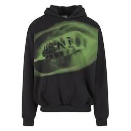 Kapuzensweatshirt Karl Kani "Karl Kani Karl Kani Retro Kani Grillz OS Hoodie", Herren, Gr. XS, schwarz, gr&uuml;n, 65% Baumwolle (Bio), 35% Polyester (Recycelt), bedruckt, Sweatshirts
