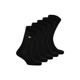 Lyle & Scott Kurzsocken LYLE & SCOTT "Socken Camdyn 5er Pack", Herren, Gr. 40-46, schwarz, Obermaterial: 68% Baumwolle CO. 30% Polyester PES. 2% Elasthan EL., Socken