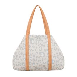 Henkeltasche Fritzi aus Preussen "Simply Shopper Leo", Herren, Gr. B/H/T: 16cm x 29cm x 44cm, beige, Baumwolle, Taschen, mit tollem Leo-Print