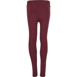 Leggings Urban Classics "Urban Classics Damen Girls Tech Mesh Leggings", M&auml;dchen, Gr. 110/116, Normalgr&ouml;&szlig;en, port, 80% Polyamid, 20% Elasthan, unifarben, skinny fit, Hosen Leggings