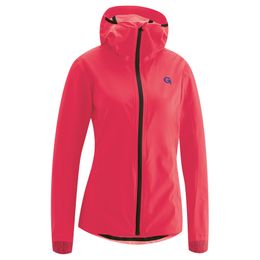 Fahrradjacke Gonso "Save Jacket Trail W", Damen, Gr. 42, neonpink, 100% Polyester, Jacken Fahrradjacke, Damen Regenjacke wind- und wasserdicht, Radjacke mit Kapuze