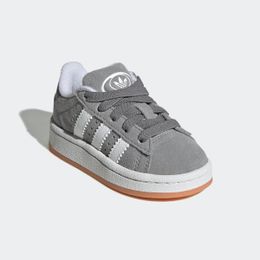 Sneaker adidas originals "CAMPUS 00S KIDS, KOMFORTVERSCHLUSS, ELASTISCHE SCHN&Uuml;RSENKEL", M&auml;dchen, Gr. 22, grau three, ftwr wei&szlig;, ftwr wei&szlig;, Leder, Synthetik, Schuhe Sneaker, f&uuml;r Kinder