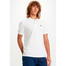 Levi's Poloshirt LEVI'S "LE SLIM HOUSEMARK POLO", Herren, Gr. L, wei&szlig; (hellwei&szlig;), Piqu&eacute;, Obermaterial: 96% Baumwolle, 4% Elasthan, slim fit, Shirts
