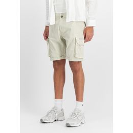 Shorts Alpha Industries "Crew Short", Herren, Gr. 30, Normalgr&ouml;&szlig;en, stone, Obermaterial: 98% Baumwolle, 2% Elastan; Futter: 100% Baumwolle, Hosen Shorts