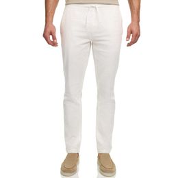 Schlupfhose INDICODE "INVitamin", Herren, Gr. L, N-Gr, sanftes wei&szlig;, Web, Obermaterial: 55% Leinen, 45% Baumwolle, unifarben, regular fit kn&ouml;chellang, Hosen Schlupfhose