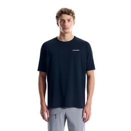 T-Shirt Berghaus "BOWBURN TECH TEE AM", Herren, Gr. L, jet schwarz, Obermaterial: 94% Polyester, 6% Elasthan. Futter: 100% Polyester, Shirts T-Shirt, f&uuml;r Erwachsene, f&uuml;r Sportmode und Outdoormode, sportlicher Stil