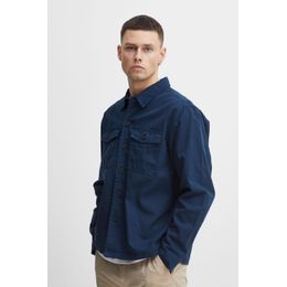 Langarmhemd Blend "BHShirt", Herren, Gr. XXL, US-Gr&ouml;&szlig;en, blau (marineblaus), Web, 100% Baumwolle, unifarben, regular fit normal, ohne Ausschnitt, eng, Hemden, Stilvolles Hemd mit langen &Auml;rmeln