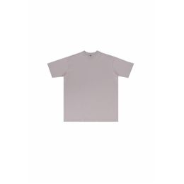 T-Shirt DROPSIZE "Dropsize Regular Fit T-Shirt", Damen, Gr. L, pumice stone, 100% Baumwolle, unifarben, normal, Rundhals, Shirts T-Shirt