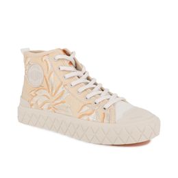 Sneaker Palladium "ACE CHUKKA FLOWER", Herren, Gr. 38, tropisand, Textil, Schuhe Sneaker, mit hochwertiger Stickerei