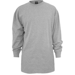T-Shirt Urban Classics "Urban Classics Herren Tall Tee L/S", Damen, Gr. L, grau, 100% Baumwolle, unifarben, oversize, Rundhals, Shirts T-Shirt