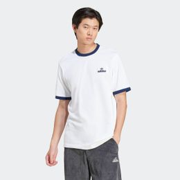 T-Shirt adidas originals "CONTRAST", Herren, Gr. XL, wei&szlig;, Obermaterial: 100% Baumwolle, Shirts T-Shirt, mit Kontrastkragen und B&uuml;ndchen, f&uuml;r Erwachsene, aus Baumwolle