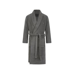 G-Star Raw Bademantel G-STAR "ARGON, DRESSING GOWN" Gr. M, steel grau, M, Kunstfaser, Hausm&auml;ntel, Bademantel, Morgenmantel mit Schalkragen