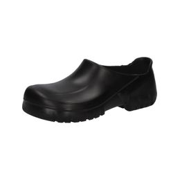 Clog Birkenstock "Alpro mit Stahlkappe", Damen, Gr. 37, schwarz, Obermaterial: 100% Polyurethan PU., Schuhe Clog
