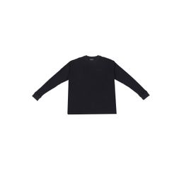 Longsleeve DROPSIZE "Dropsize WAFFLE LONGSLEEVE", Damen, Gr. L, schwarz, 100% Baumwolle, bedruckt, oversize, Rundhals, Shirts