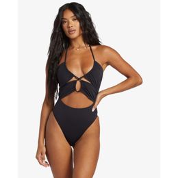 Badeanzug Billabong "SOL SEARCHER ONE PIECE", Damen, Gr. L (40), N-Gr, schwarz pebble, Elasthan, Polyamid, Badeanz&uuml;ge Badeanzug, sportlicher Stil, f&uuml;r sportliche Aktivit&auml;ten, schnell trocknend