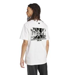 T-Shirt adidas originals "MILAN SST GFX T", Damen, Gr. XXL, wei&szlig;, Obermaterial: 100% Baumwolle, normal, Rundhals, Shirts T-Shirt, f&uuml;r Erwachsene, mit Rundhalsausschnitt, Kurzarmdesign
