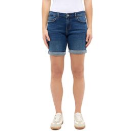 Shorts Mustang "Damen Style Bermuda", Damen, Gr. 25, 782 mittelblau, Denim/Jeans, 75% Baumwolle, 23% Polyester, 2% Elasthan, unifarben, straight fit, Hosen Shorts
