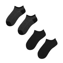 Sneakersocken Hudson "Sneaker Tape 2-Pack", Herren, Gr. 43-46, schwarz (schwarz 0005), Obermaterial: 78% Baumwolle CO. 21% Polyamid PA. 1% Elasthan EL., Socken Sneakersocken