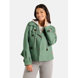 LIEBLINGSST&Uuml;CK Umstandsfleecejacke LIEBLINGSST&Uuml;CK "JeanL", Damen, Gr. 48, 518, garden gr&uuml;n, 60% Baumwolle, 40% Polyester, normal, ohne Ausschnitt, Jacken, aus Baumwolle