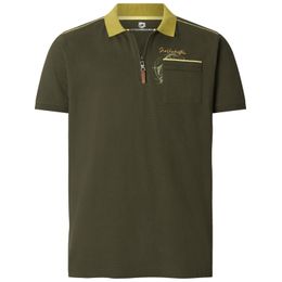 Poloshirt Jan Vanderstorm "Poloshirt GISMUND", Damen, Gr. L, gr&uuml;n (oliv), Obermaterial: 100% Baumwolle CO., Shirts