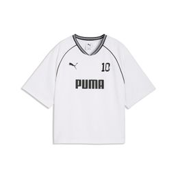 Trainingsshirt Puma "Puma Sport Relaxed Trikot Damen", Damen, Gr. L, wei&szlig;, Obermaterial: 100% Polyester. Kragen: 5% Elasthan, 95% Polyester, clean, relaxed fit, Rundhals, Shirts