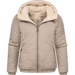 Wendejacke Ragwear "Qaria", Damen, Gr. M (38), wei&szlig; (bone), Obermaterial: 70% Polyester, 30% Nylon. Innenfutter: 100% Polyester. Wattierung: 100% Polyester, gerade h&uuml;ftbedeckend, hoch geschlossener Ausschnitt, eng elastischer Bund mit Gummizug, Jacken, ultraleichte 2-in-1 Damen Winterjacke mit Kapuze