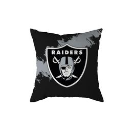 Dekokissen GREAT BRANDING "Great Branding Kissen Las Vegas Raiders "Brush" 50x50cm", Gr. 1 Stk., mehrfarbig, 100% Polyester, Dekokissen_Sitzkissen_Kissenh&uuml;llen