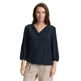 Shirtbluse Tom Tailor, Damen, Gr. 36, lunar eclipse, Web, Obermaterial: 100% Viskose, bedruckt, regular fit taillenbedeckt, V-Ausschnitt, elastischer Bund, Blusen, mit All-Over Print
