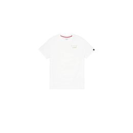 T-Shirt Alpha Industries "Tonal Logo Print T-Shirt", Damen, Gr. L, wei&szlig;, Obermaterial: 100% Baumwolle, Shirts T-Shirt