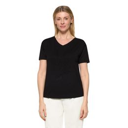 Kurzarmshirt Betty Barclay "Damen mit V-Ausschnitt", Damen, Gr. 36, schwarz, Jersey, Obermaterial: 92% Viskose, 8% Elasthan, figurumspielend normal, V-Ausschnitt, Shirts