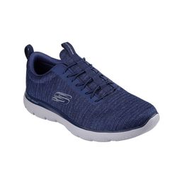 Wanderschuh Skechers "Summits", Damen, Gr. 41, blau (marineblau), Obermaterial: 50% Rindsleder Leather cow. 50% Lammleder LEL., Schuhe Wanderschuh