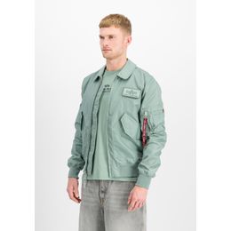 Bomberjacke Alpha Industries "CWU-36/P TT Light", Herren, Gr. L, frost gr&uuml;n, Obermaterial: 100% Nylon, Jacken Bomberjacke