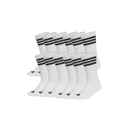 Kurzsocken adidas originals "Socken 3-Stripes Essentials Cushioned Crew 12P 12er Pack", Herren, Gr. 37-39, wei&szlig;, Obermaterial: 59% Baumwolle CO. 37% Polyester PES. 3% Elasthan EL. 1% Polyamid PA., Socken