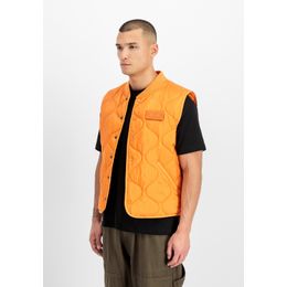 Funktionsweste Alpha Industries "Q-1 Vest", Herren, Gr. S, alpha orange, Obermaterial: 100% Nylon; Futter: 100% Nylon; F&uuml;llung: 100% Polyester, Westen Funktionsweste