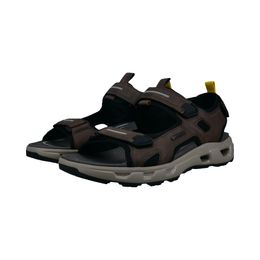Sandale Salamander, Herren, Gr. 43, dunkelbraun, Lederimitat, Schuhe Sandale, Trekkingsandale, Outdoorschuh, Sommerschuh mit Fu&szlig;bett