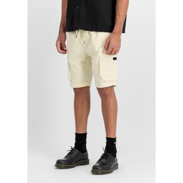 Shorts Alpha Industries "Division Short", Herren, Gr. L, Normalgr&ouml;&szlig;en, bone wei&szlig;, Obermaterial: 100% Baumwolle, Hosen Shorts