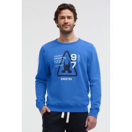 Sweater Gaastra, Herren, Gr. L, blau horizon, Sweatware, Material: 100% Baumwolle, bedruckt, bestickt, regular fit normal, Rundhals, eingesetzt Rippb&uuml;ndchen, Sweatshirts Sweater, aus Baumwolle
