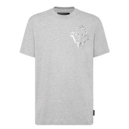 T-Shirt Philipp Plein "Chrome", Jungen, Gr. M, 10, grau, Obermaterial: 100% Baumwolle, Shirts T-Shirt