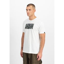 T-Shirt Alpha Industries "Logo Airborn T-Shirt", Damen, Gr. L, wei&szlig;, Obermaterial: 100% Baumwolle, Shirts T-Shirt