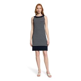 Sommerkleid Betty Barclay "Damen ohne Arm", Damen, Gr. 36, Normalgr&ouml;&szlig;en, dunkelblau, wei&szlig;, Obermaterial: 95% Viskose, 5% Elasthan. Besatz: 95% Viskose, 5% Elasthan, tailliert kurz, U-Boot-Ausschnitt, Kleider Sommerkleid